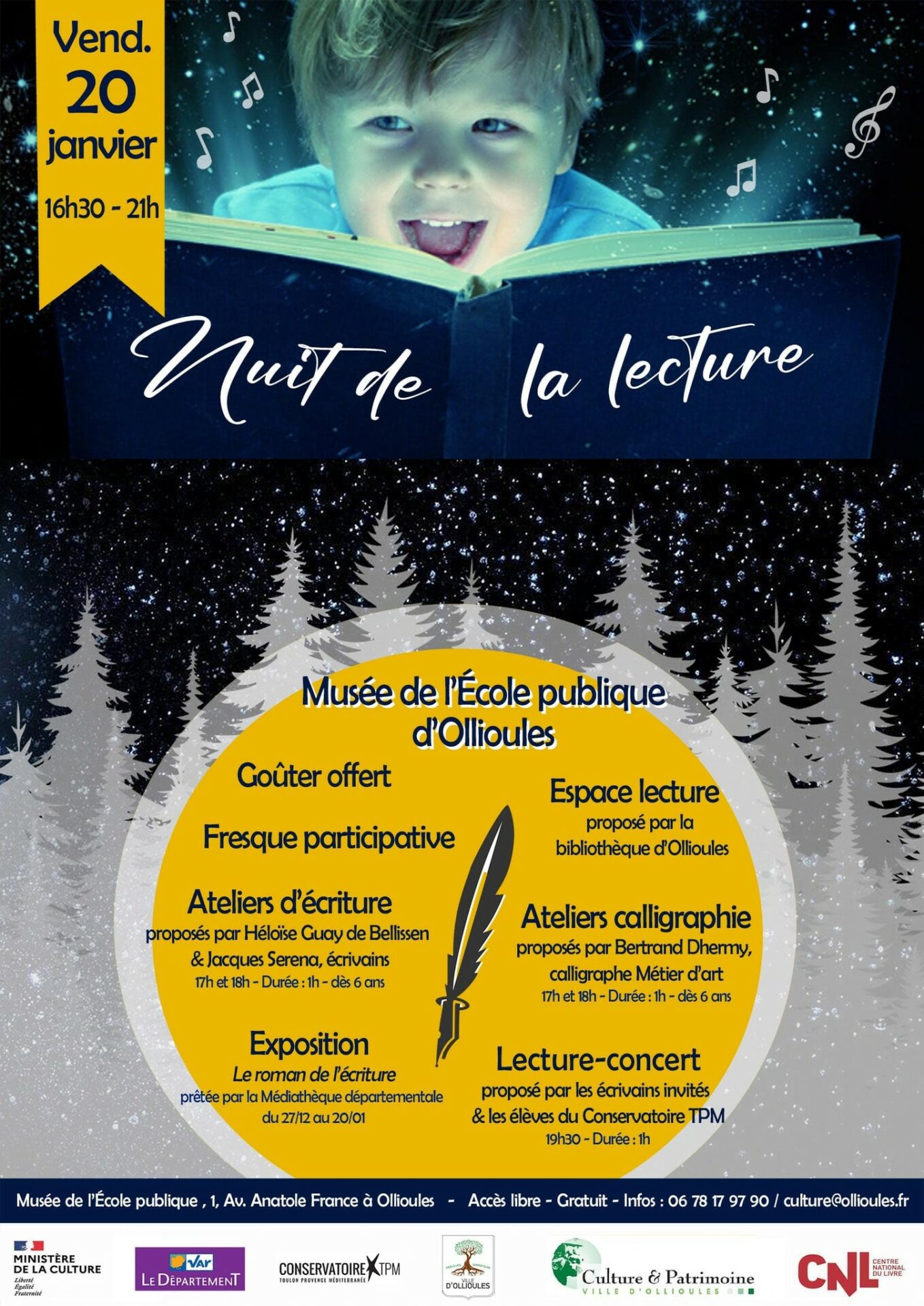 Nuit de la lecture au Musée de l‘Ecole Publique vendredi 20 janvier ...